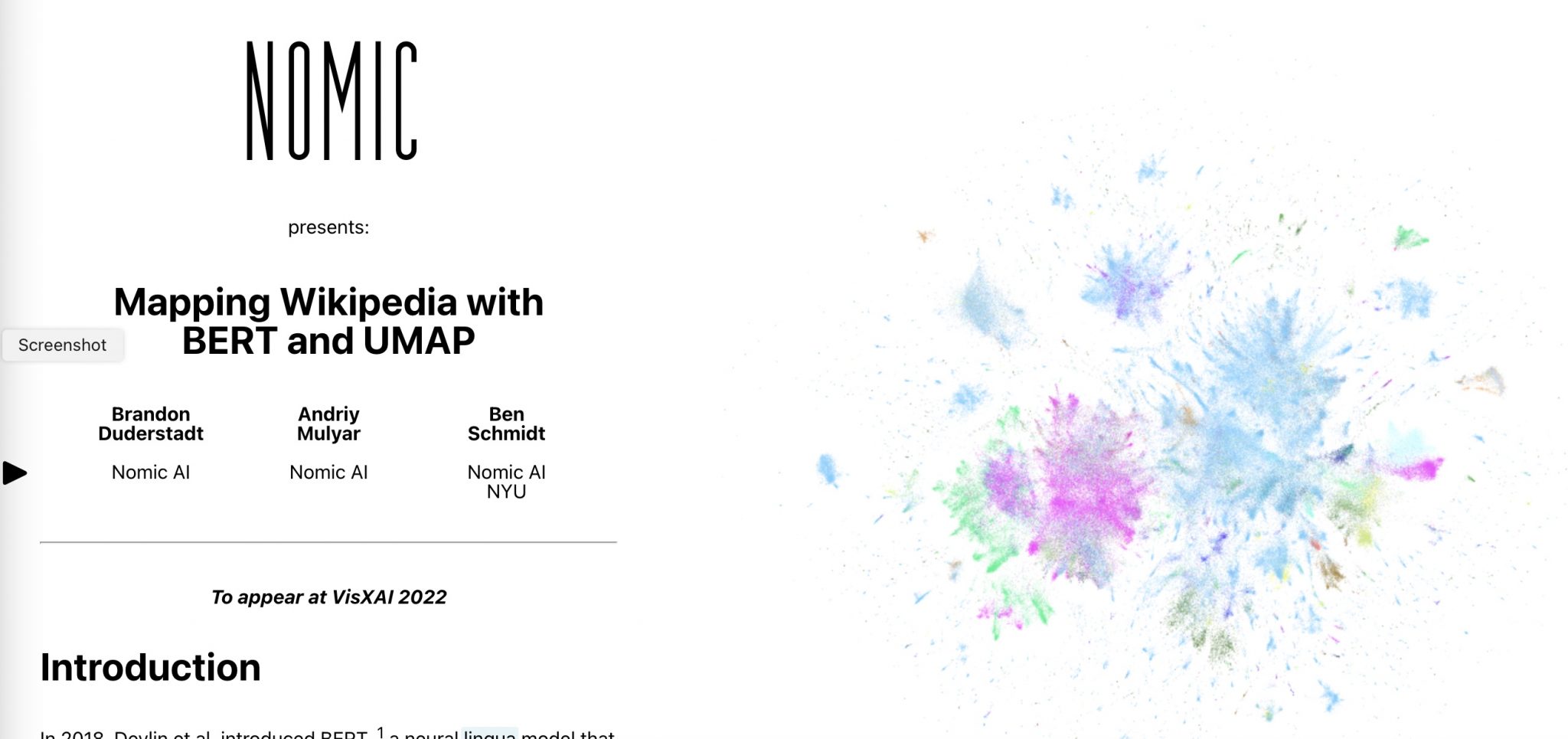 The Nomic AI map of Wikipedia | Artmaker Blog